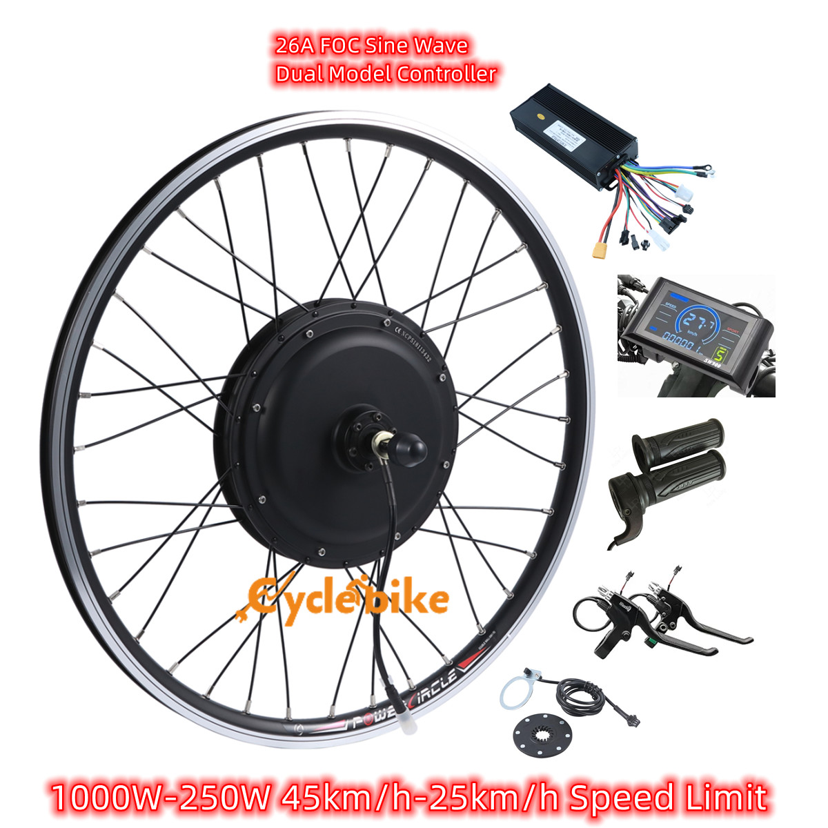 Ncyclebike 60/72V 3000W Electric Conversion Kit - High Power Ebike