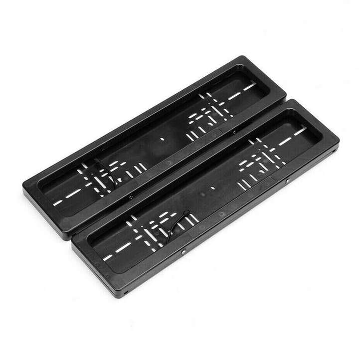 2 X European Shutter Cover Electric Car License Plate Frame