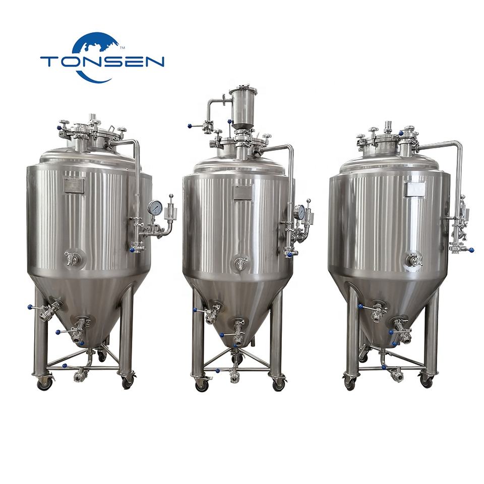 Double Walled Cooling Jacket Conical Beer Fermenter Stainless Steel ...