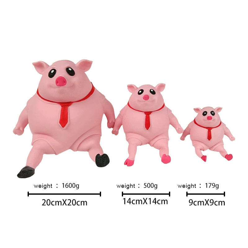 Pink TPR Pig Squeeze Toy-Cute Anti-Stress Relief Decompression Toy for ...