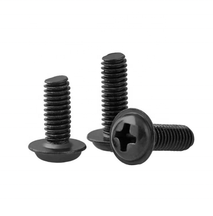 DIN 967 M4 M5 Black Oxide Carbon Steel Cross Recessed Pan Head Screws With Collar| Alibaba.com