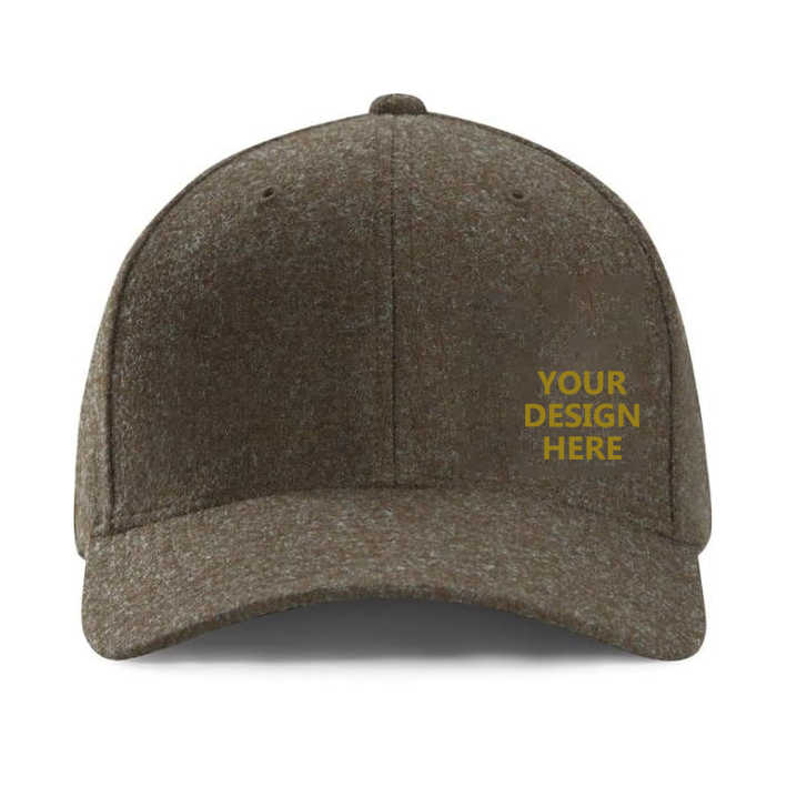 6 Panel Wool Felt Hat - Unisex Winter Hat with Custom Embroidery