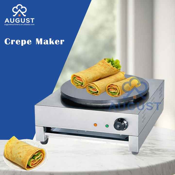Cast Iron Circular Commercial Crepe Machine Single Board Tabletop ...