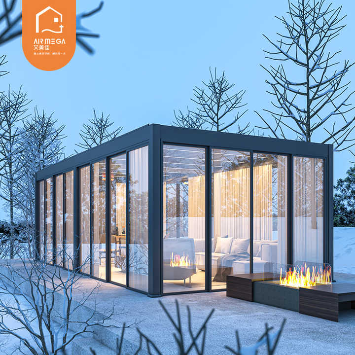 Outdoor Powder Coated Frame Backyard Bioclimatic Waterproof Aluminium ...