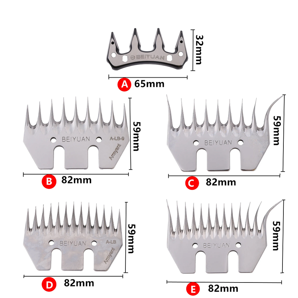 Sheep Goats Convex Comb Cutter Shearing Clipper 4/9/13 Tooth Straight ...