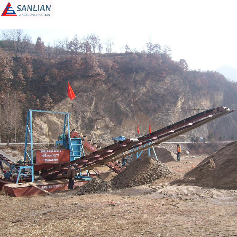 SANLIAN 10 Meter Depth Electric River Sand Dredger Gold Bucket Engine ...