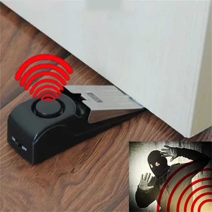 120 Db Wireless Door Stop Alarm - Security Door Wedge
