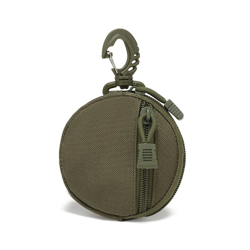 Custom Logo 1000D Molle Portable Waterproof Round Shape Small Coin ...