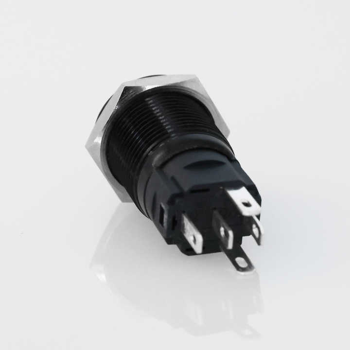 16mm Black Metal Push Button Switches Custom Led Button IP65 Metal Led ...