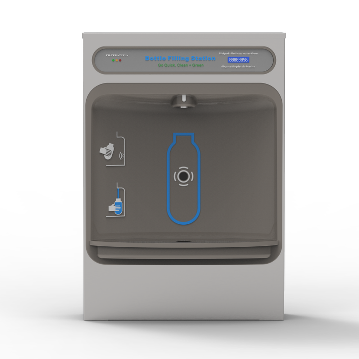 Recessed Wall Mounted Water Cooler - Touchless & Filtrated