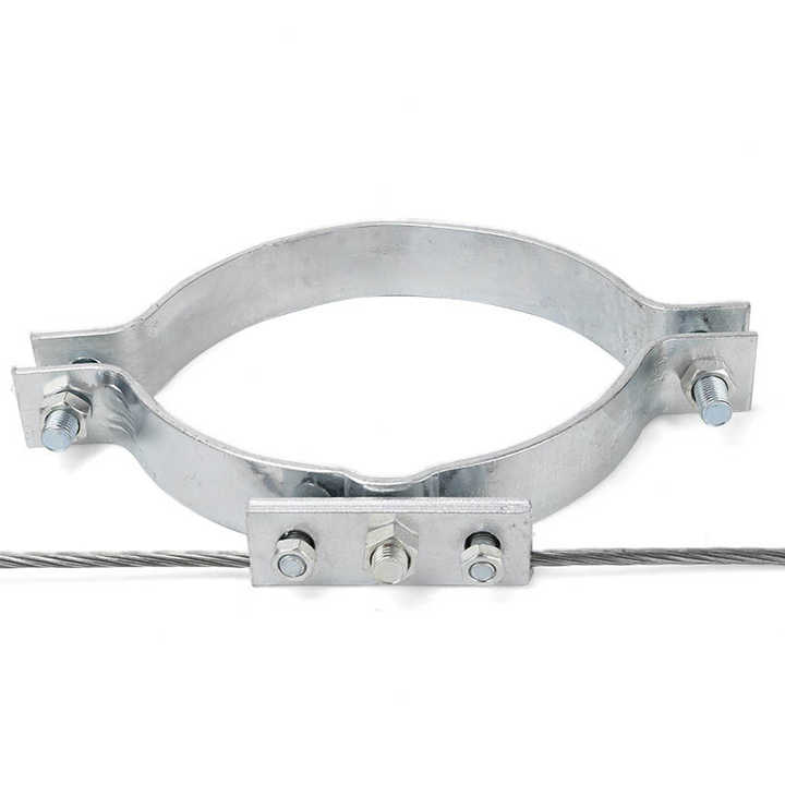 Aluminium U-Shaped Pole Clamp Bracket - Galvanized Power Fittings