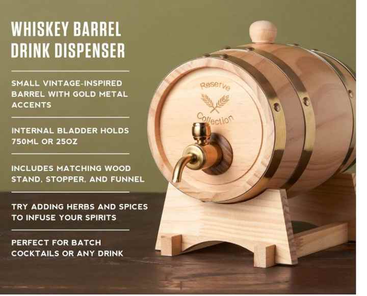 Custom Wooden Barrel for Whiskey Infusion Bourbon Barrel Moonshine Jug ...