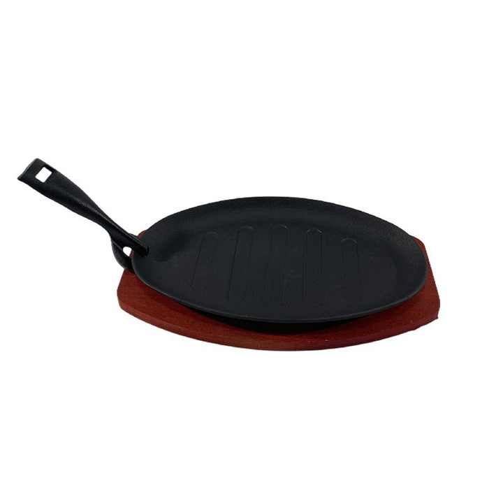 New Design Cast Iron Steak Fajita Sizzling Plate 8'' 10'' 12'' Serving ...