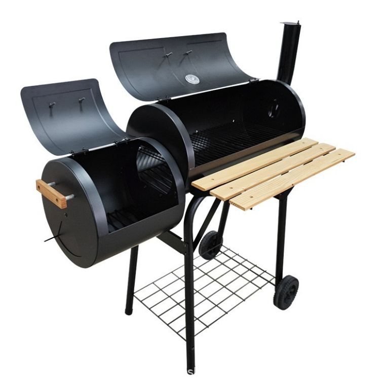 Camping Barrel Outdoor Charcoal BBQ Smoker with Cooking Grill| Alibaba.com