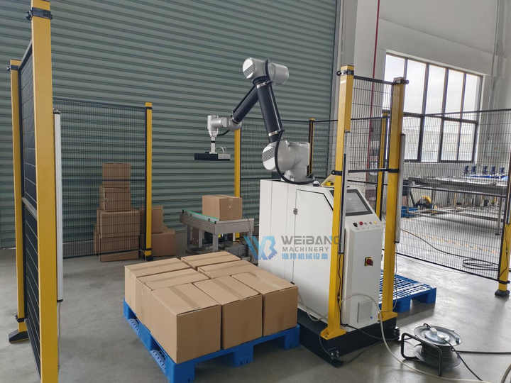 WEIBANG WB-MDJ Automated Robotic Palletizing System Robotic Case Packer box Palletizer Machine ...