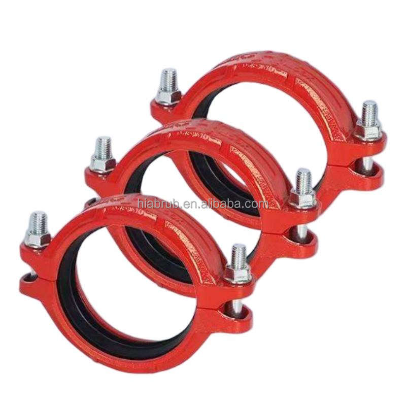Fire Pipe groove Clamp Ductile Iron Rigid Steel Clamp Pipe Hoop Fire ...