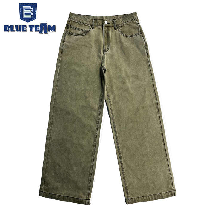 Blue Team Manufacturer Green Color Custom Big Back Pocket Loose ...