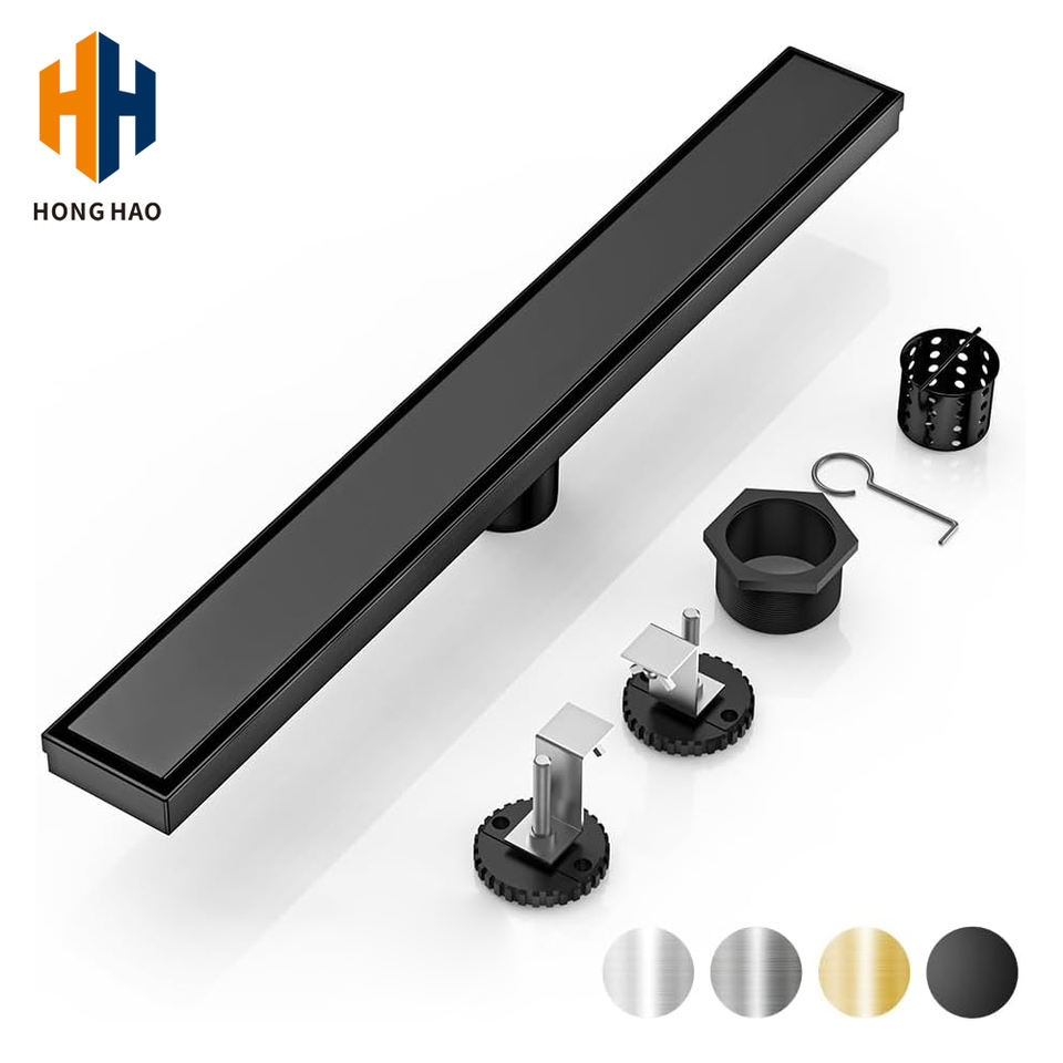 Modern Rectangle 2 in 1 Linear Shower Drain 304 Stainless Steel Floor ...