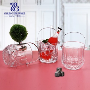 Bar bucket pressed crystal cut wine cooler party glass tableware ...