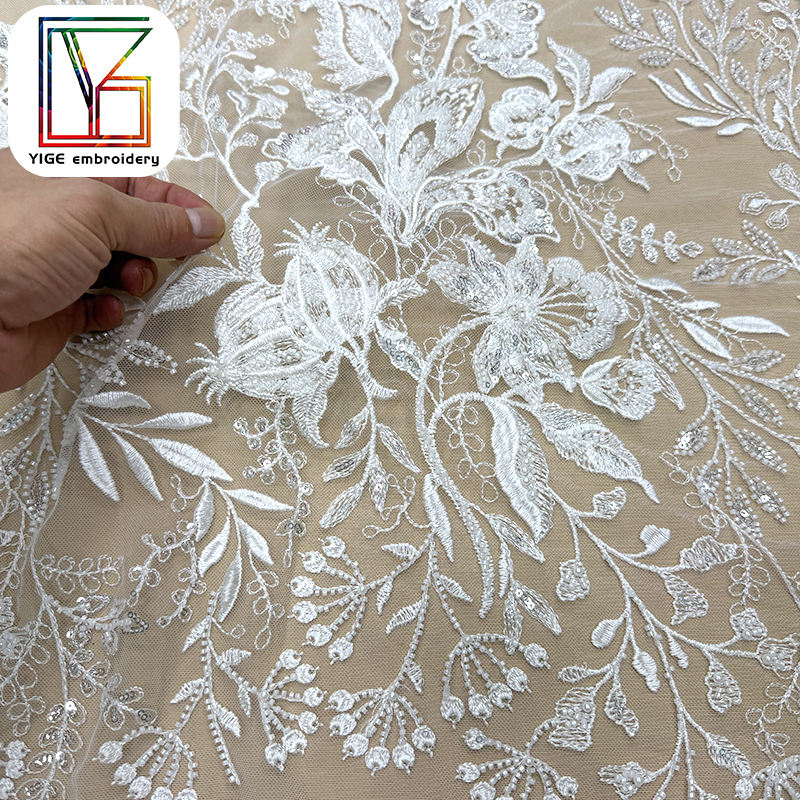 New Arrival African Lace Fabric Wholesale Sequin Lace Pearl Fabric ...
