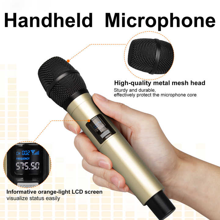 DX4 High Quality Wireless Microphone System Handheld Mic Karaoke ...