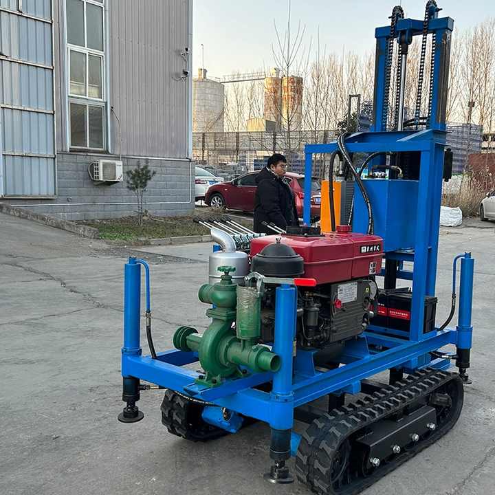 Cheap Wheels Type 180M Small Portable Water Well Drilling Machine Mini ...