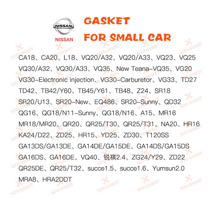 Repair Kit Accessories for NISSAN B13-C\GA13DS OEM 10101-72Y25 Engine ...