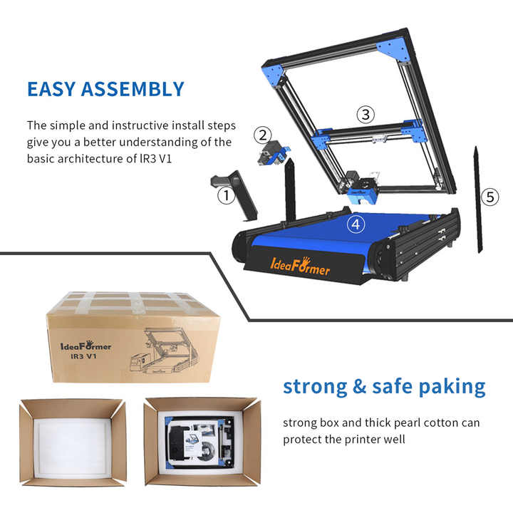 Ideaformer IR3 V2 3D Printer with Conveyor Belt, Infinite Z Printing ...