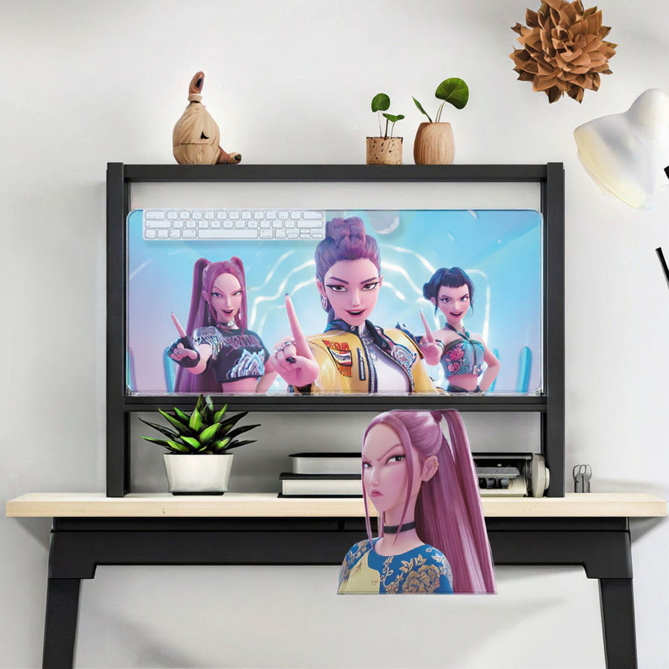 K-POP Demon Hunters Gaming Mouse Pad Rubber Kawaii Colorful Extended ...