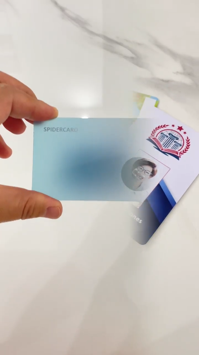 Customized Dual Chip RFID Plastic Business Card Rewrite NFC Transparent ...
