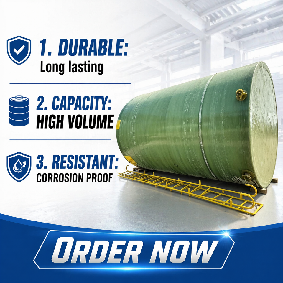 Durable FRP Fiberglass Anti-Corrosion Chemical Storage Tank with ...