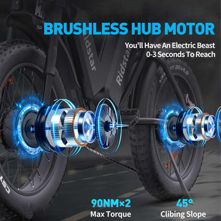 Ridstar Q20 Pro 20'' City Ebike - Dual Motor Power & Comfort