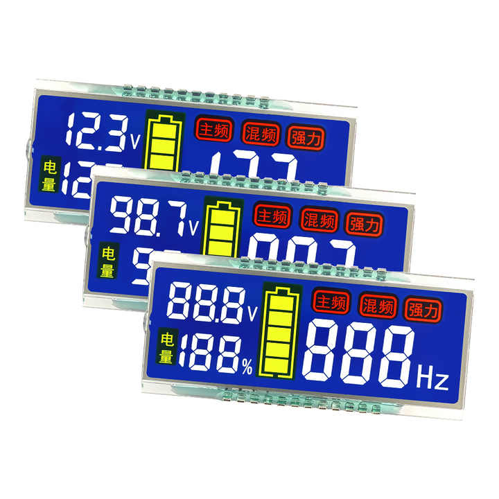 Custom 7 Segment HTN Negative Color Display Screen Module SJXDGN031 Low Energy Consumption LCD ...