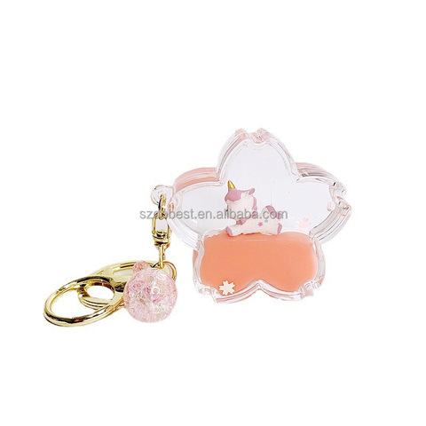 Promotional Gifts Clear Acrylic Liquid Oil Water Love Keychain Heart ...