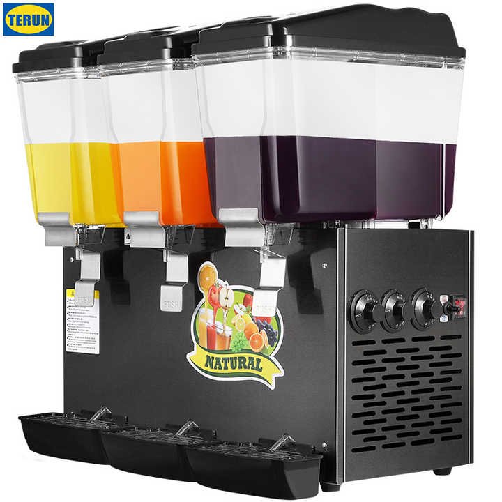 Commercial 2/3 Tanks Juice Fruit Dispenser Machine Large Capacity Cold ...
