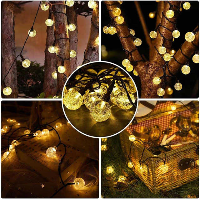 Outdoor Bubble Crystal Ball Waterproof Garland 30 LED