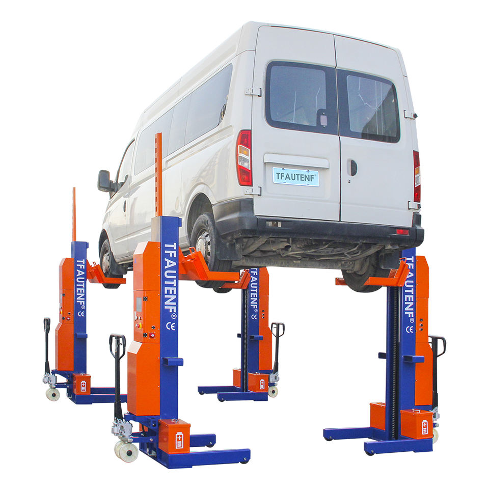 10 Ton Mobile EV Battery Lift - 4 Post Smart Lift for Electric Cars ...