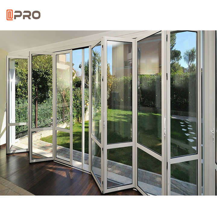 Exterior Aluminium Folded Double Glass Terrace Doors