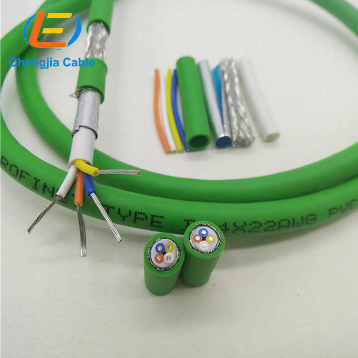 Industrial Ethernet Cable Bus PROFINET 4 Core Shielded