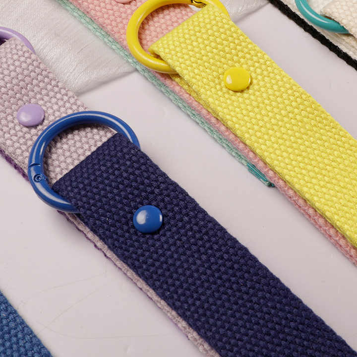 Simple Canvas Strap Keyring - DIY Colorful Embroidery