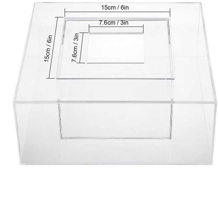 10cm Modern Cake Stand Acrylic Square Fillable Cake Stand Cake Tillers ...