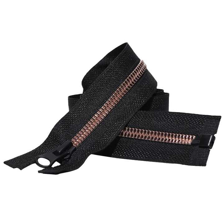 No.5 Resin Open-End Garment Zipper Rose Gold Corn Tooth Electroplated ...