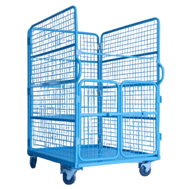 Heavy Duty Roll Cage - Nestable Security Cage Trolley, 500kg Load ...
