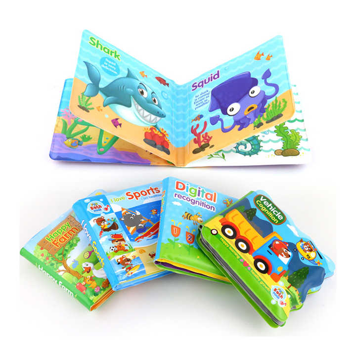 Custom Design Kids Waterproof PVC Foam Educational Bath Toy Books