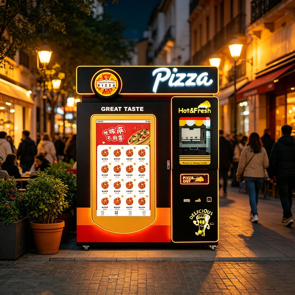 Commercial Pizza Vending Machine Unmanned Hot Food Pizza Vending ...