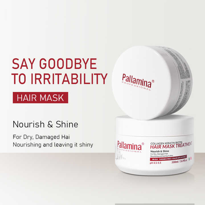 Pallamina Professional Hair Organic Mask - Collagen Keratin Treatment