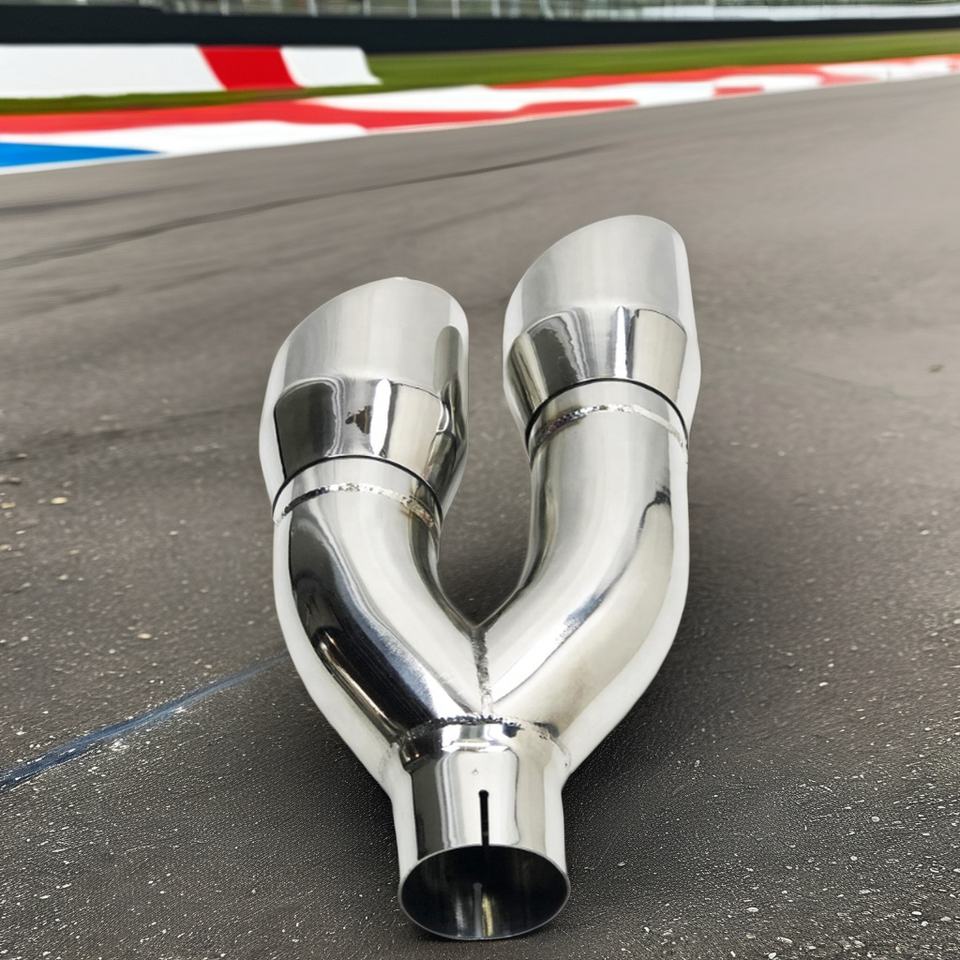High Performance Universal Double Outlet Exhaust Y Pipe Auto Parts ...
