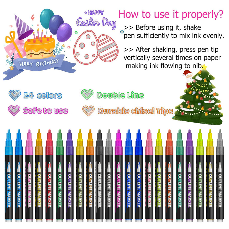 Premium Non Toxic Air Erasable Plastic Cd Markers Dual-Sided 0.5mm Tip ...
