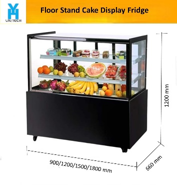 0.9m 3 Layer Cake Showcase Cooler Refrigerator Open-Door Marble Pastry ...
