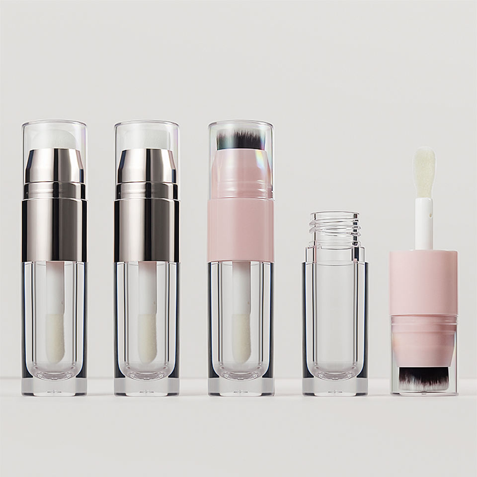 Jinze Lipgloss Cosmetic Tube 2 in 1 Dual Side Double Head Lipgloss ...